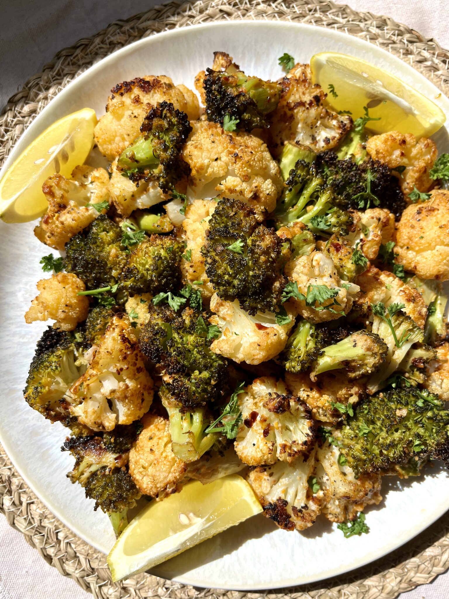 Broccoli and Cauliflower Parmesan Bake - Good Eats By Rose